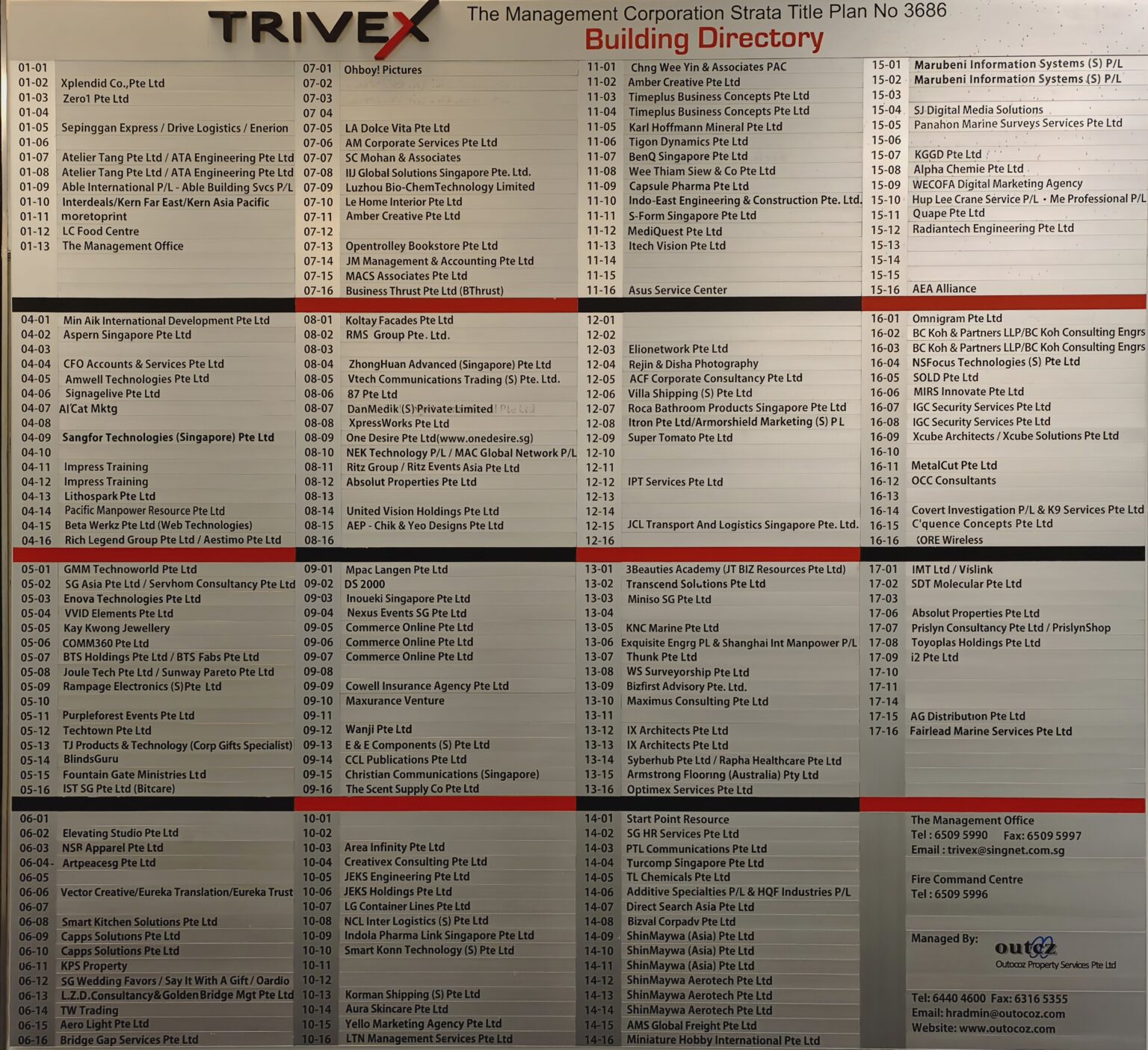 Trivex MCST Number And Directory Trivex Sales / Leasing Agent. 94507545 ...